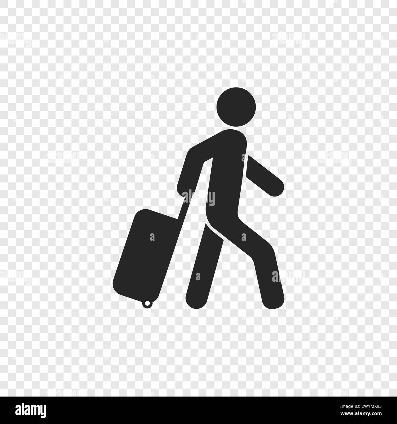 Man luggage vacation trip Black and White Stock Photos & Images - Alamy