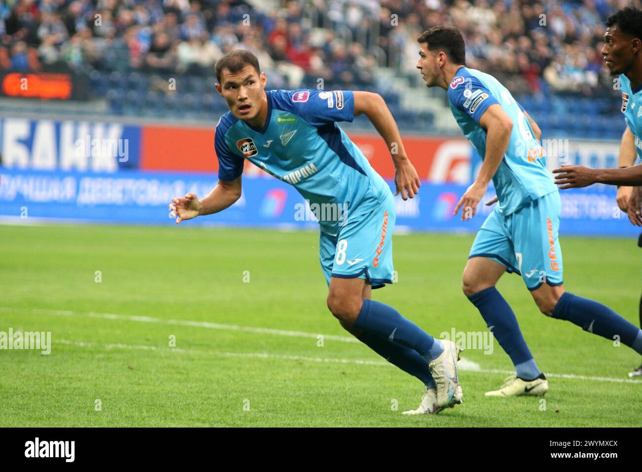 Saint Petersburg, Russia. 07th Apr, 2024. Nuraly Alip (28) of Zenit ...
