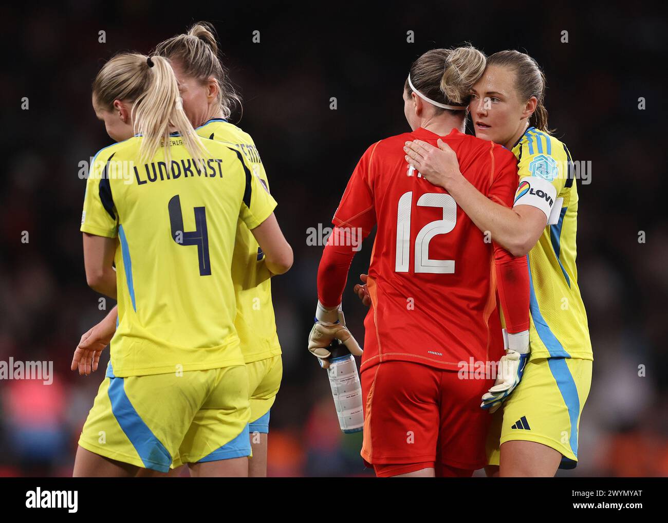London, UK. 5th Apr, 2024. Magdelana Eriksson (R) and Jennifer Falk ...