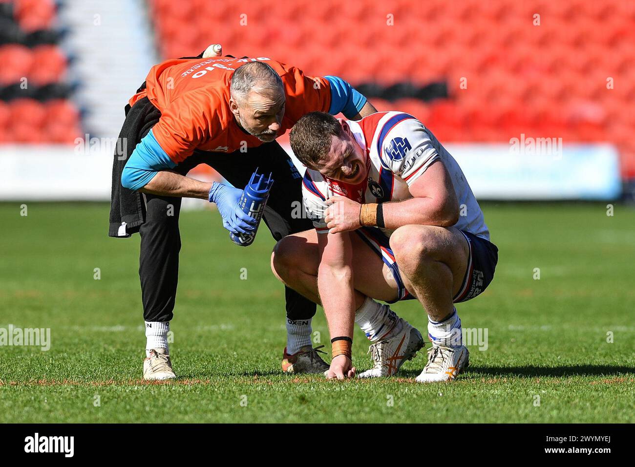 Doncaster, England - 7th April 2024 Wakefield Trinity's Ky Rodwell ...