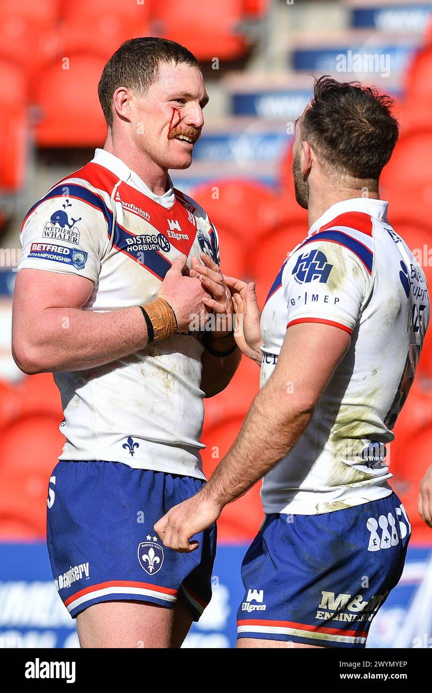 Doncaster, England - 7th April 2024Wakefield Trinity's Ky Rodwell and ...
