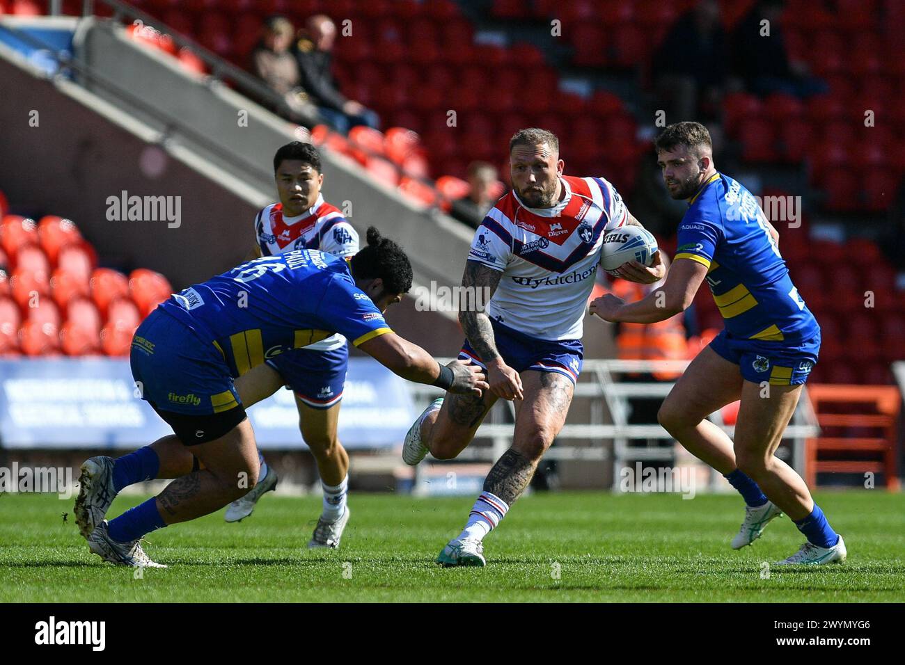 Doncaster, England - 7th April 2024 Wakefield Trinity's Josh Griffin in ...