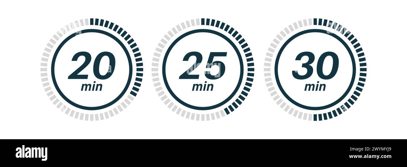 Clock symbols, stopwatch signs, Timer icons Stock Vector Image & Art ...