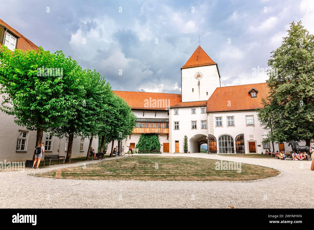 Passau, Germany - July 21, 2023: View of Veste Oberhaus castle. Inner ...