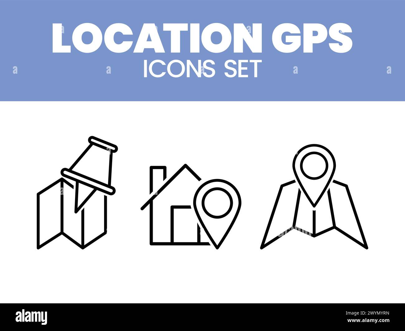 Location Navigation Icon Sets Vector Illustration GPS Map Icon sets ...
