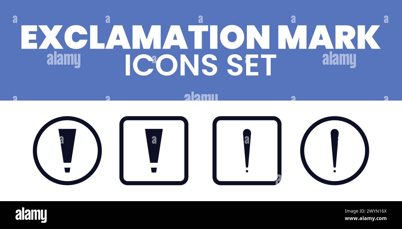 Exclamation Mark Icons Set Vector Exclamation Mark Icons Warning Sign ...