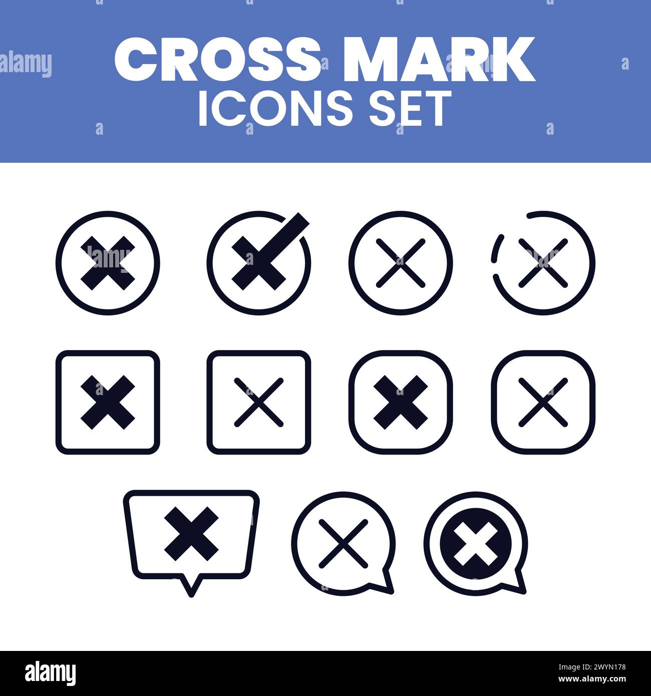 Red Cross Mark Icons Set Illustration Wrong Cross Mark Vector Sets ... Red Cross Mark Icons Set Illustration Wrong Cross Mark Vector Sets ...