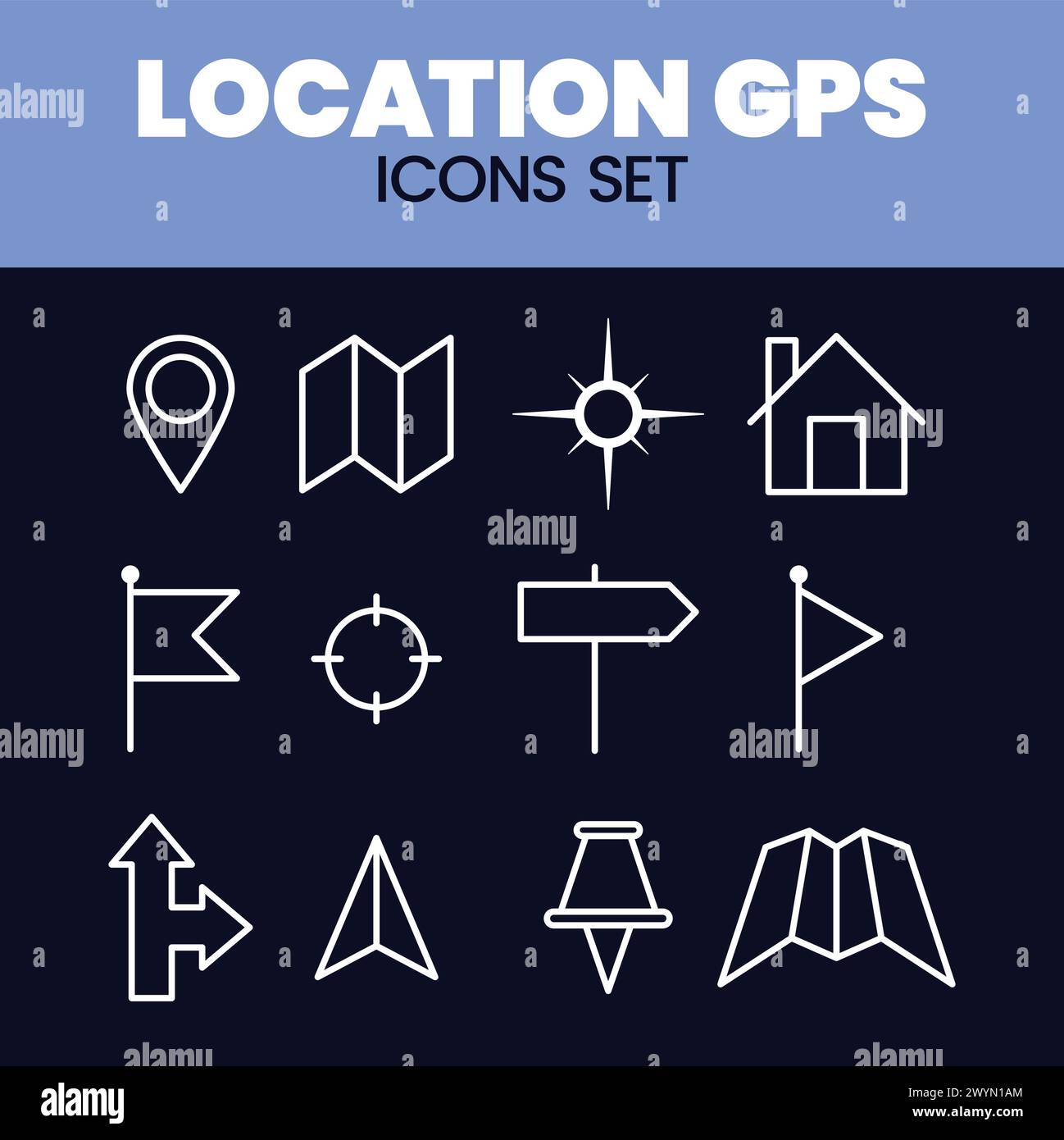 Location Navigation Icon Sets Vector Illustration GPS Map Icon sets ... Location Navigation Icon Sets Vector Illustration GPS Map Icon sets ...