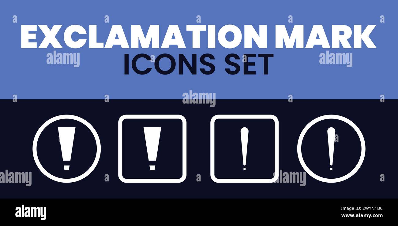 Exclamation Mark Icons Set Vector Exclamation Mark Icons Warning Sign ...