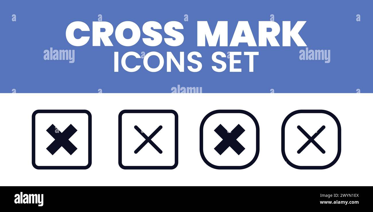 Red Cross Mark Icons Set Illustration Wrong Cross Mark Vector Sets ...