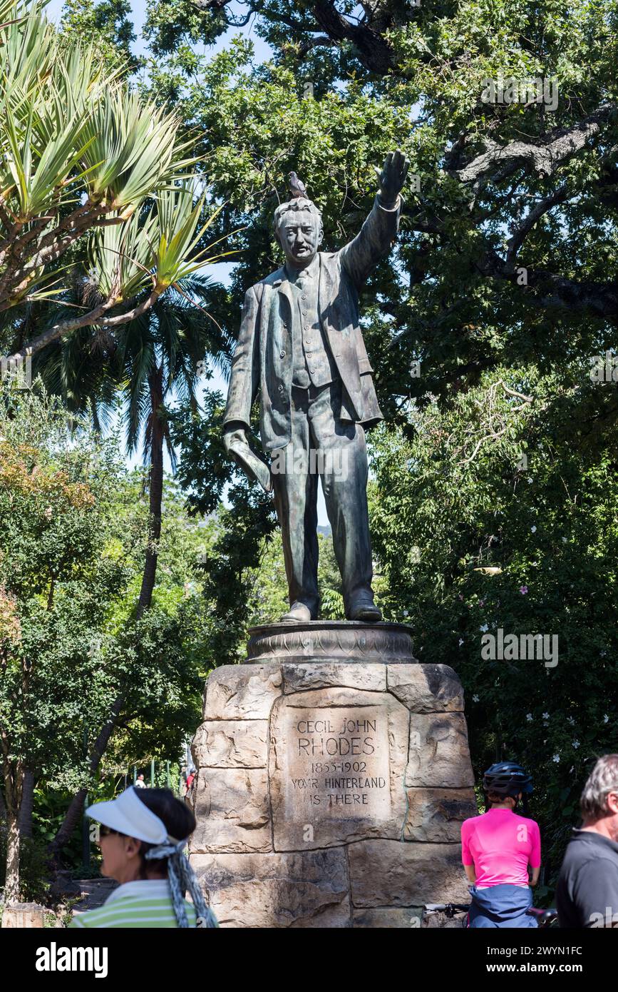 Cape Town, South Africa - April 4, 2024: Cecil Rhodes statue in Cape ...