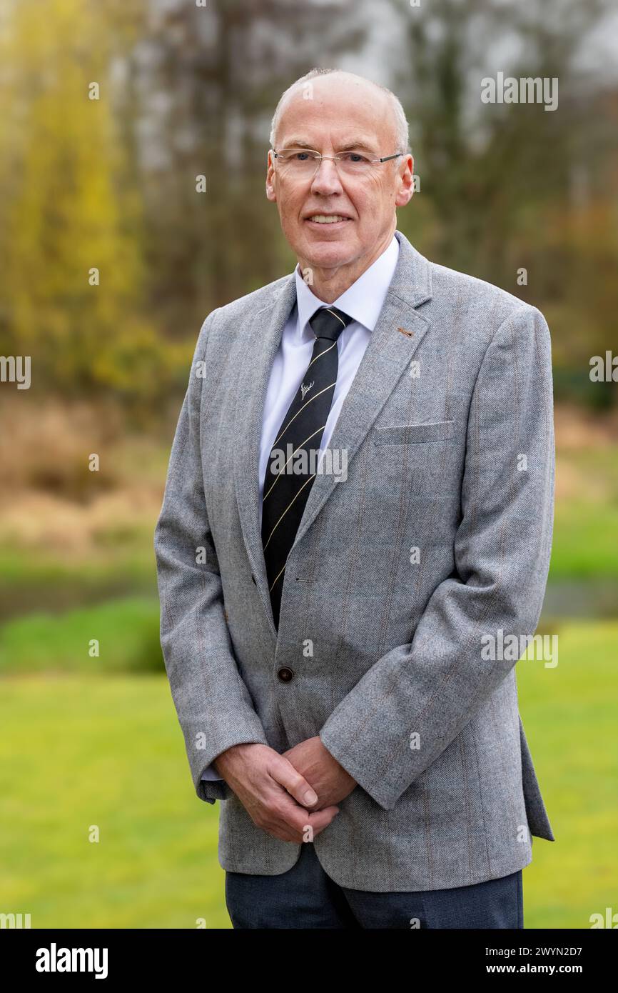 Portrait images taken outdoors of the Camanachd Association President ...