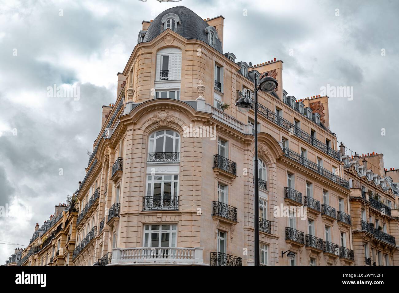 Detail from typical French architecture in Paris, France Stock Photo ...