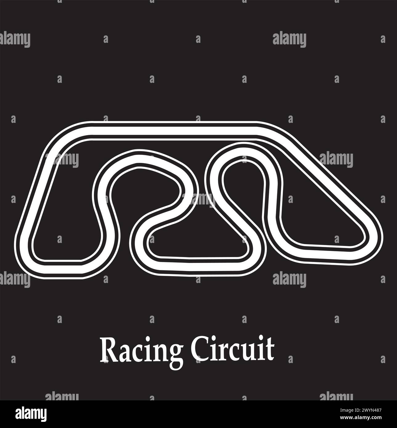 Racing circuit icon vector illustration symbol design Stock Vector ...