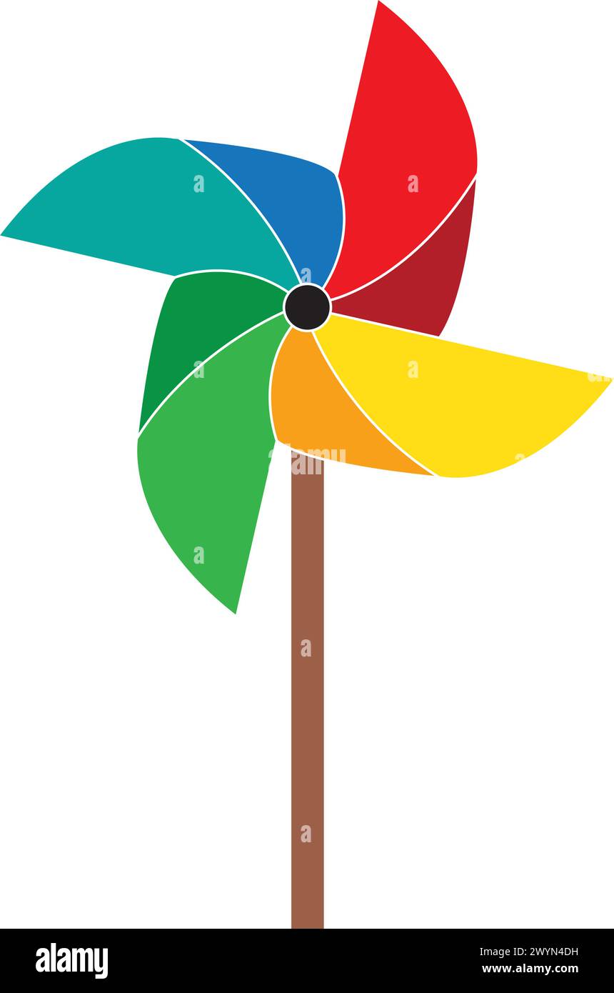 Paper windmill icon. vector illustration design template Stock Vector ...