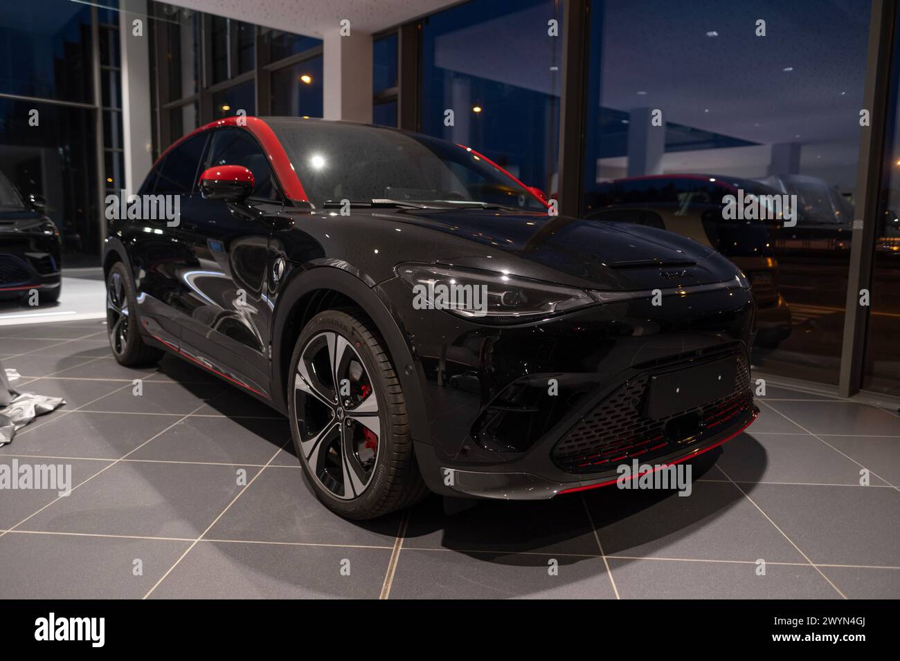 new black electric SUV Smart Hashtag 3 in showroom, trends EV ...