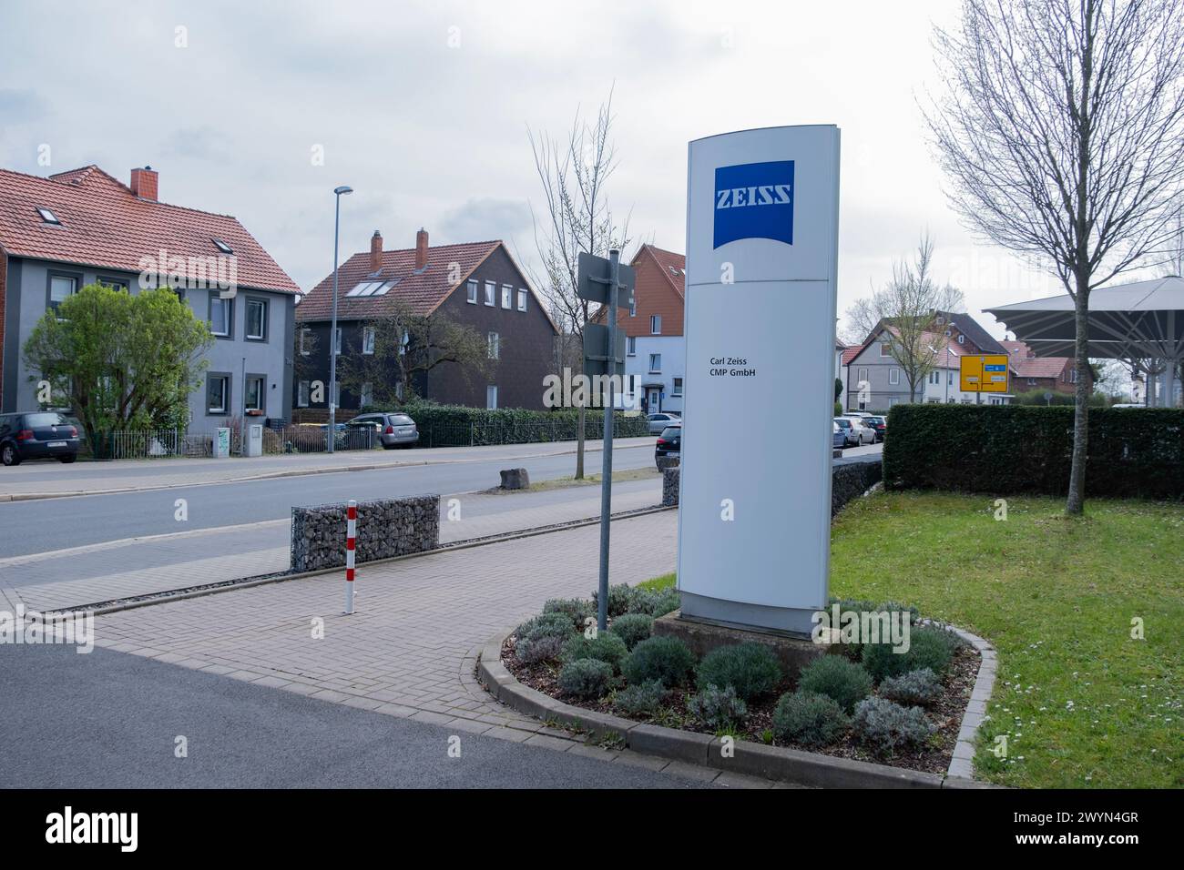Advertising signboard Carl Zeiss company front representation in ...