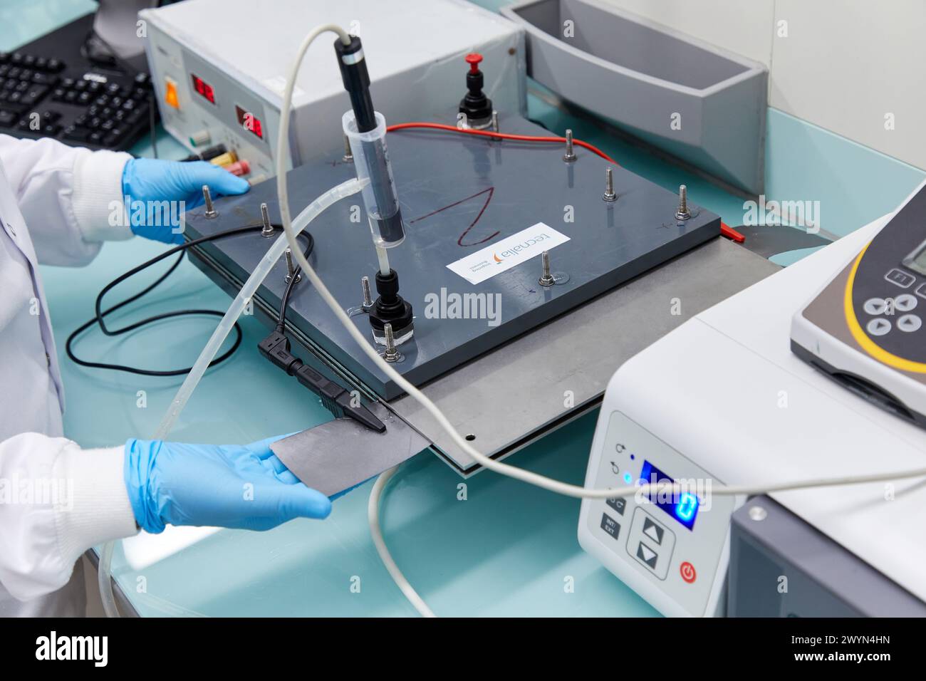 Salt water treatment plant, Environment Laboratory Stock Photo - Alamy