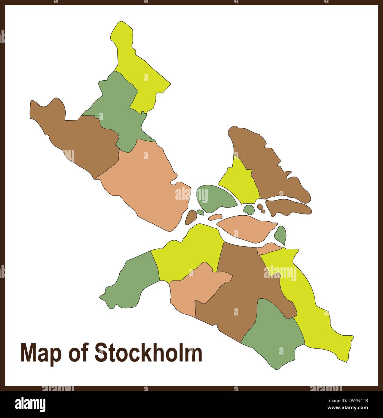 Old Stockholm Map Stock Vector Images Alamy