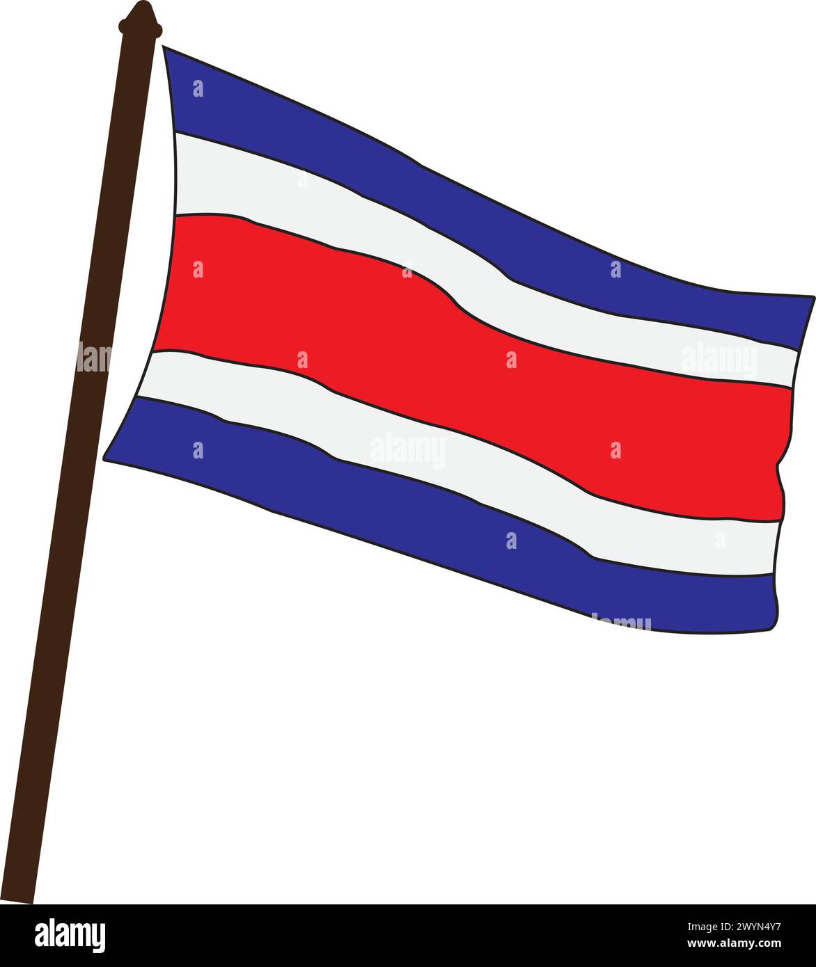 Costa Rican flag icon vector illustration symbol design Stock Vector ...