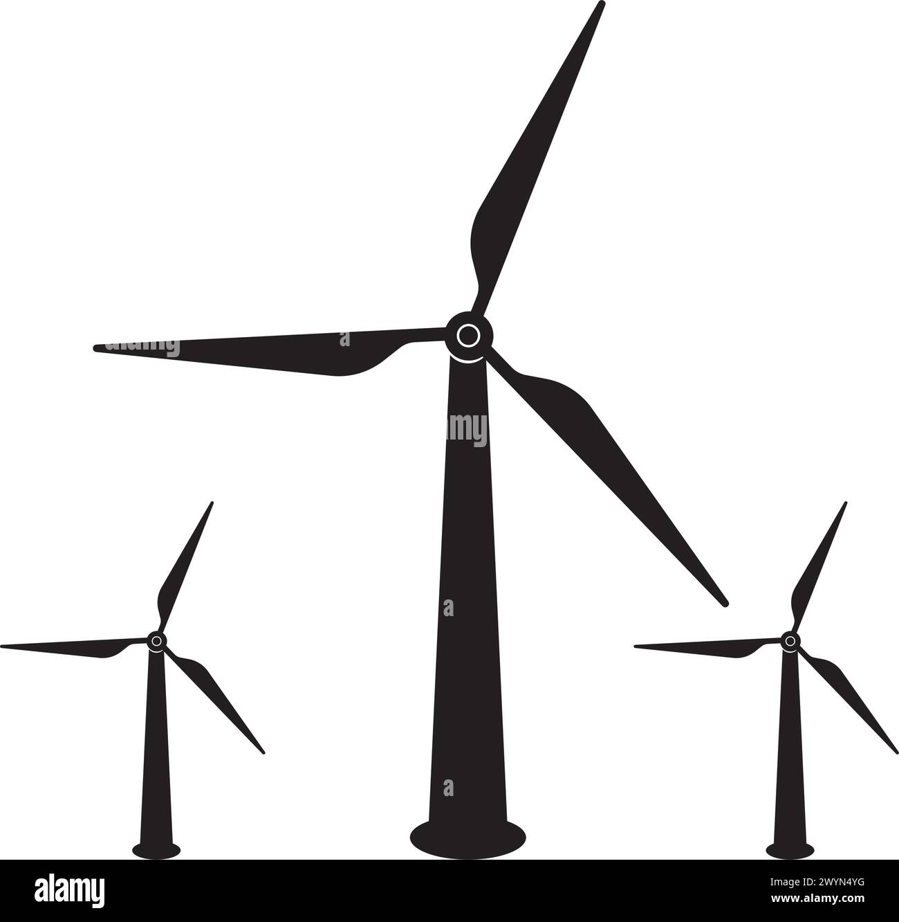 Windmill logo vector illustration flat design Stock Vector Image & Art ...