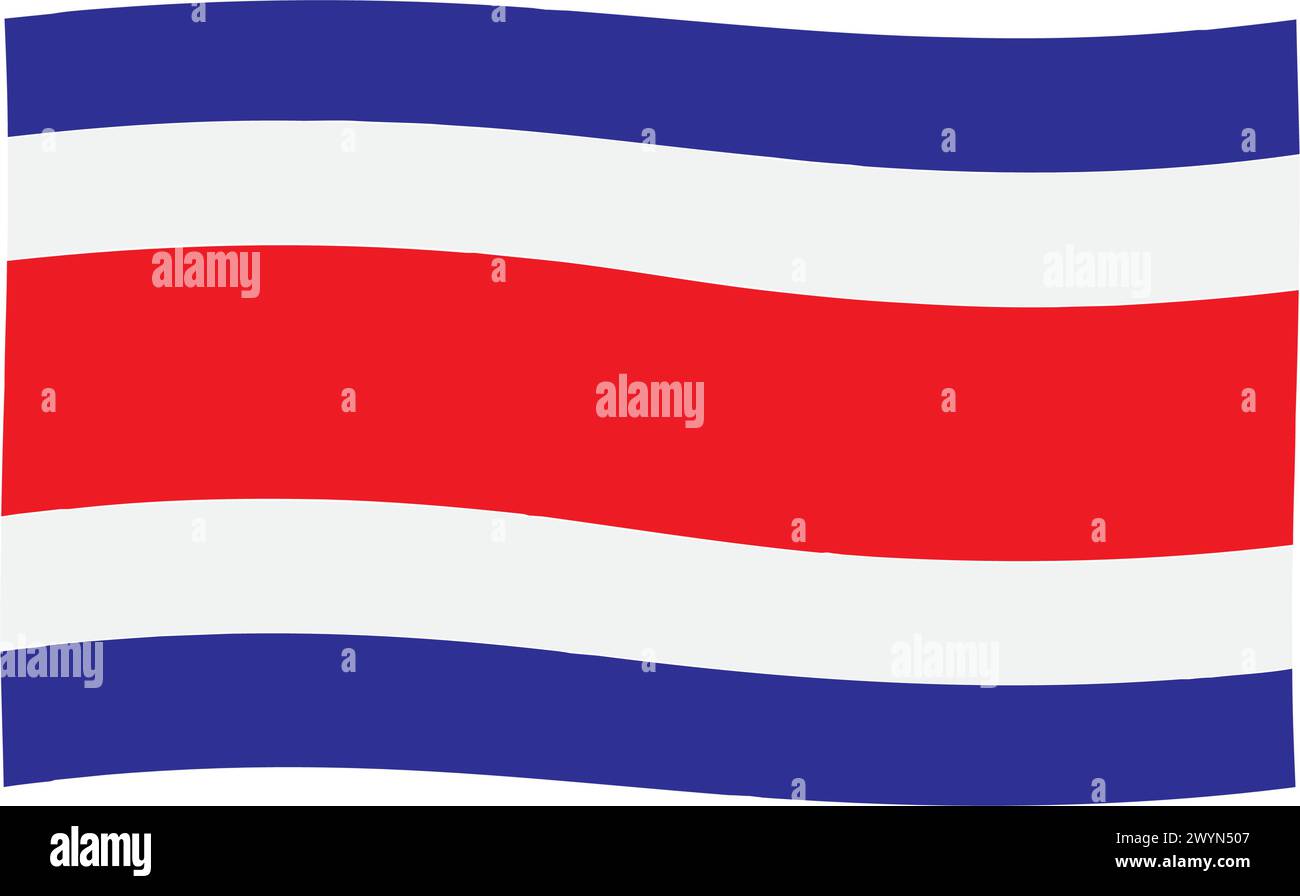 Flat costa rican flag hi-res stock photography and images - Alamy
