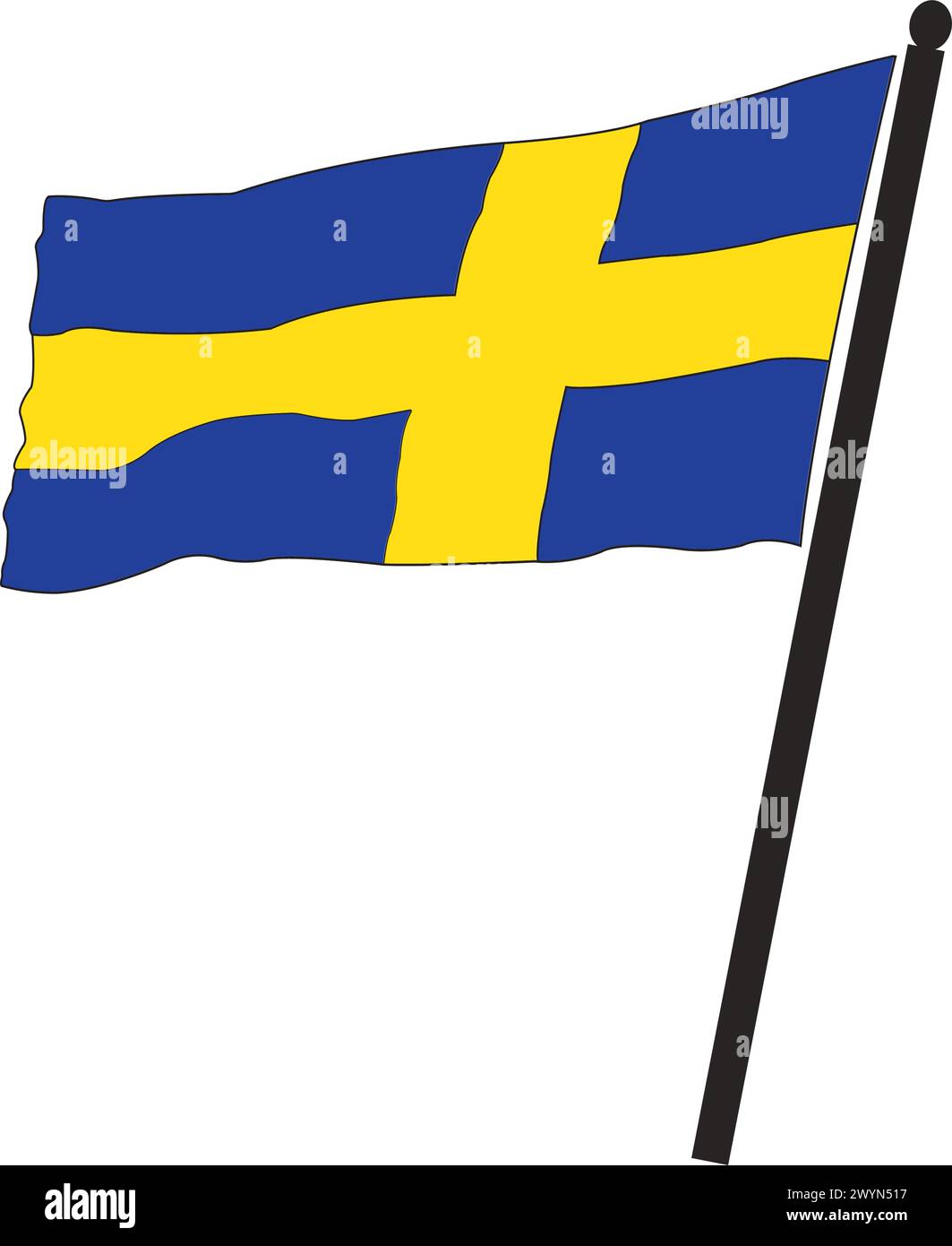 Swedish flag icon vector illustration symbol design Stock Vector Image & Art - Alamy
