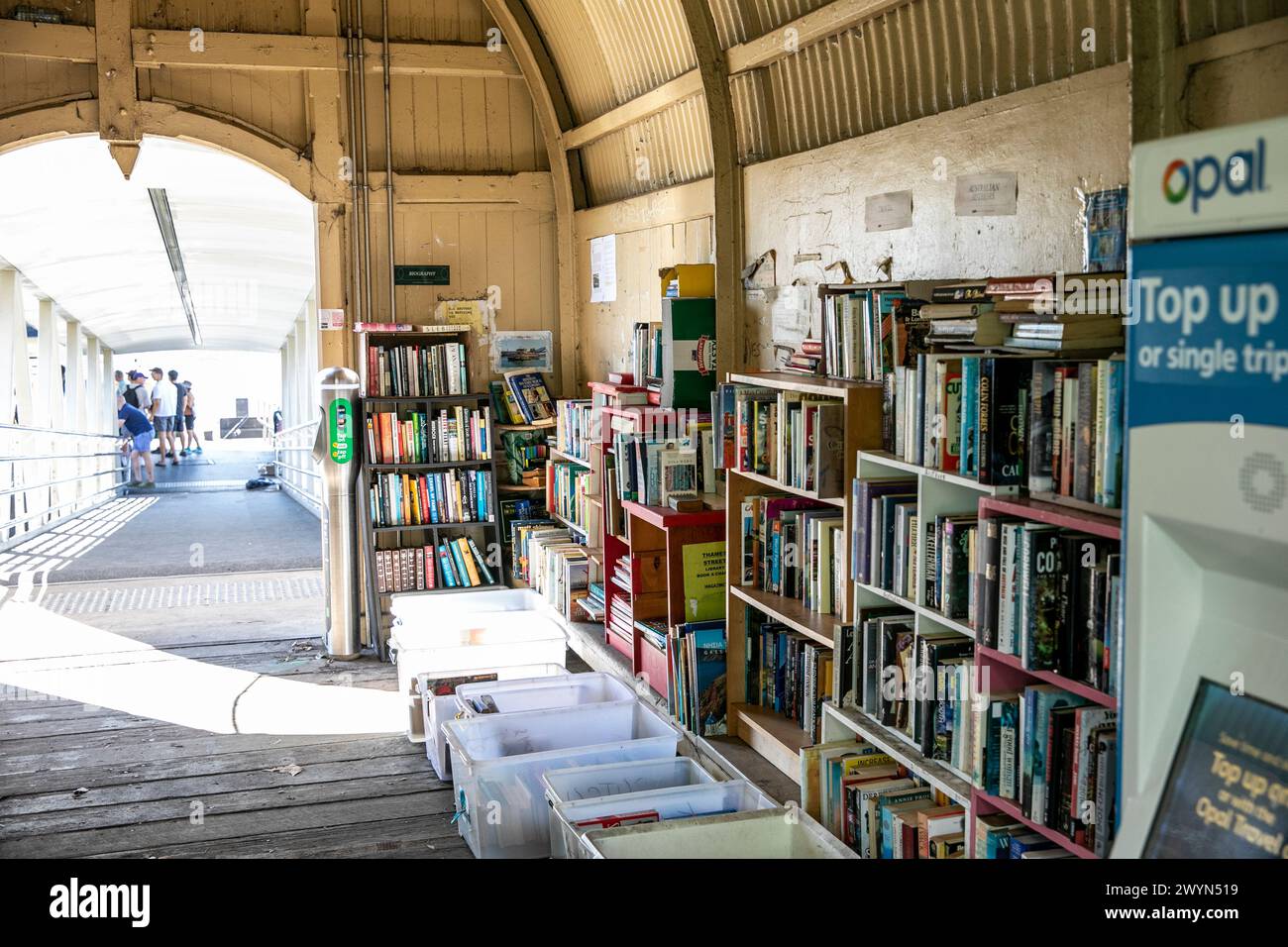 Small library at Thames Street wharf, Balmain ferry wharf, for ...
