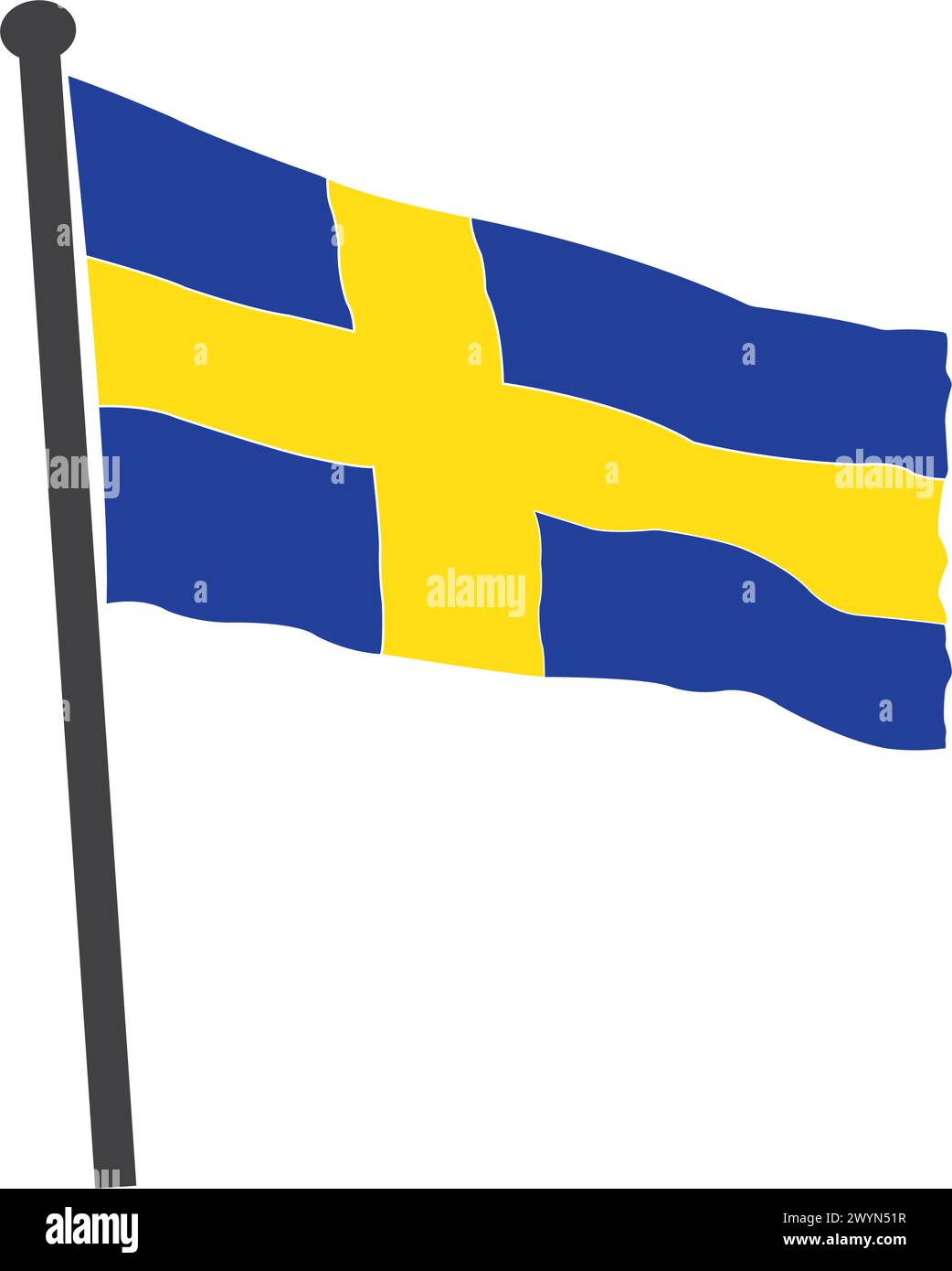 Swedish flag icon vector illustration symbol design Stock Vector Image ...