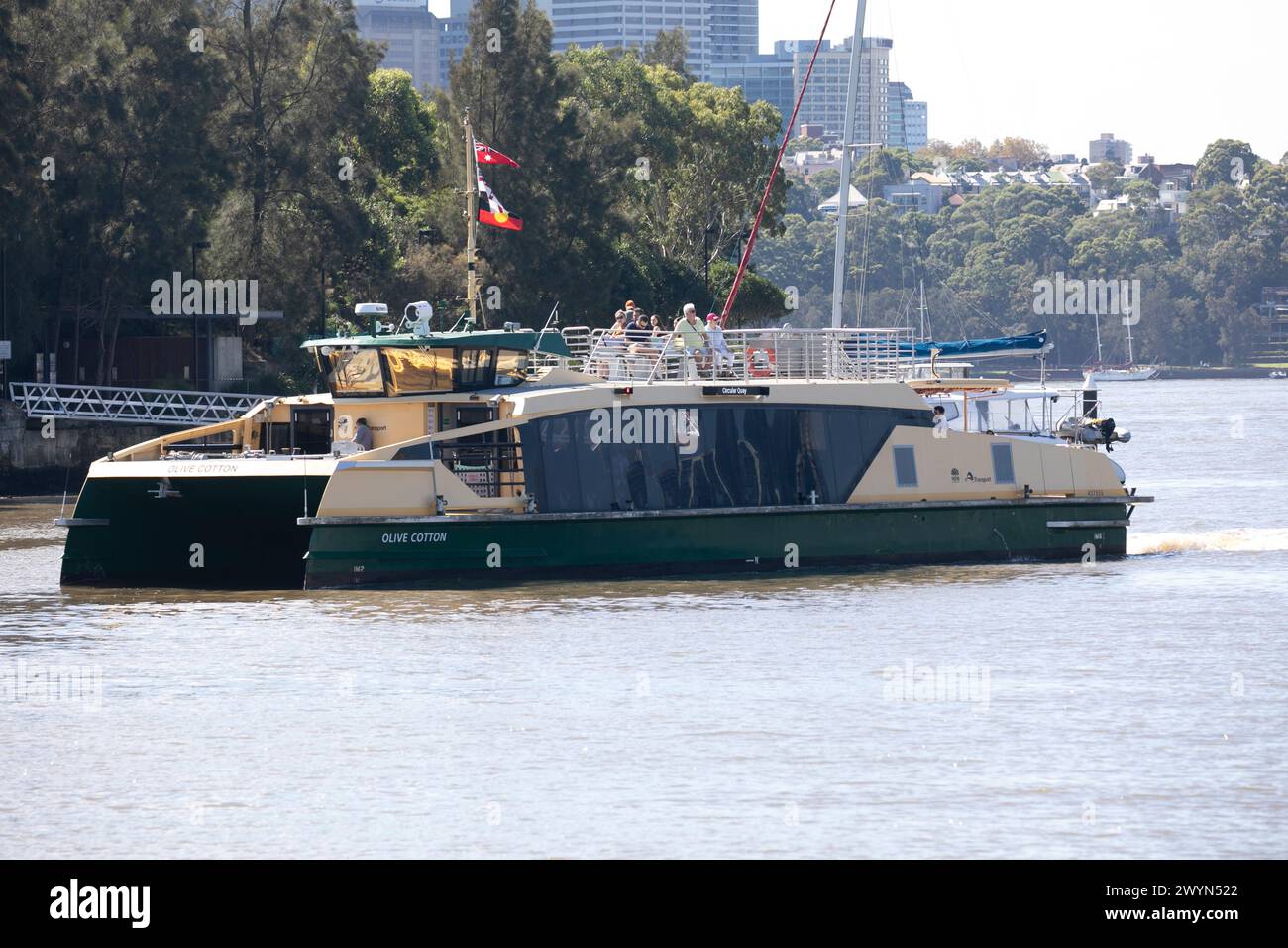 Sydney ferry, the MV Olive Cotton river-class ferry on Sydney Harbour ...