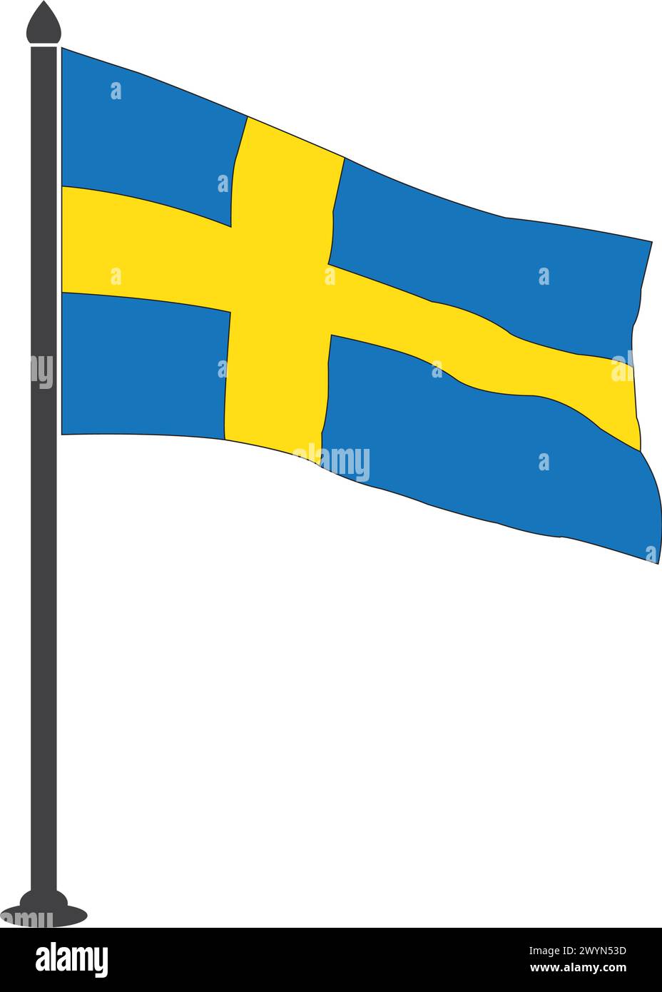 Swedish flag icon vector illustration symbol design Stock Vector Image ...