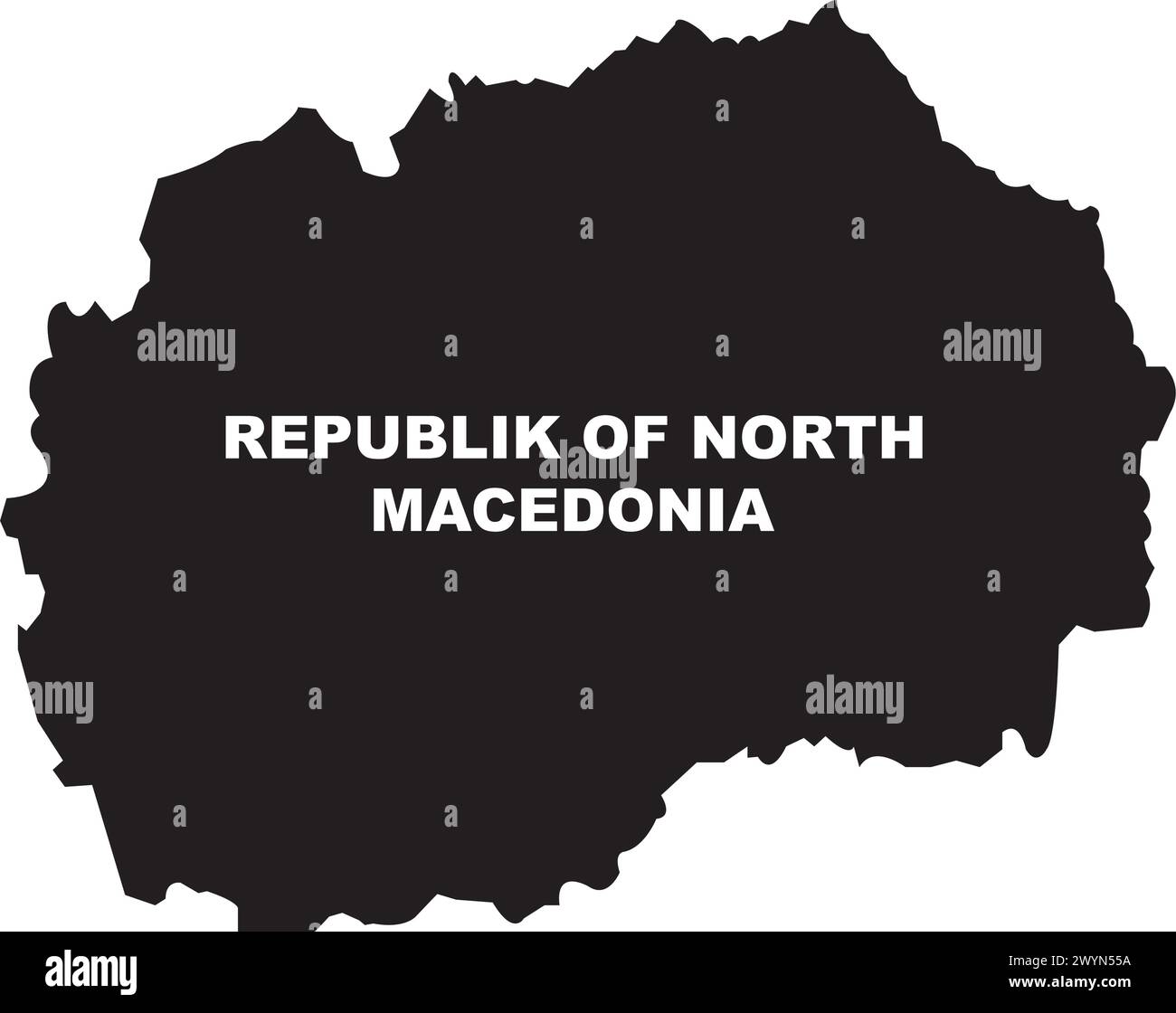 Map of republic of north macedonia icon vector illustraion design Stock ...