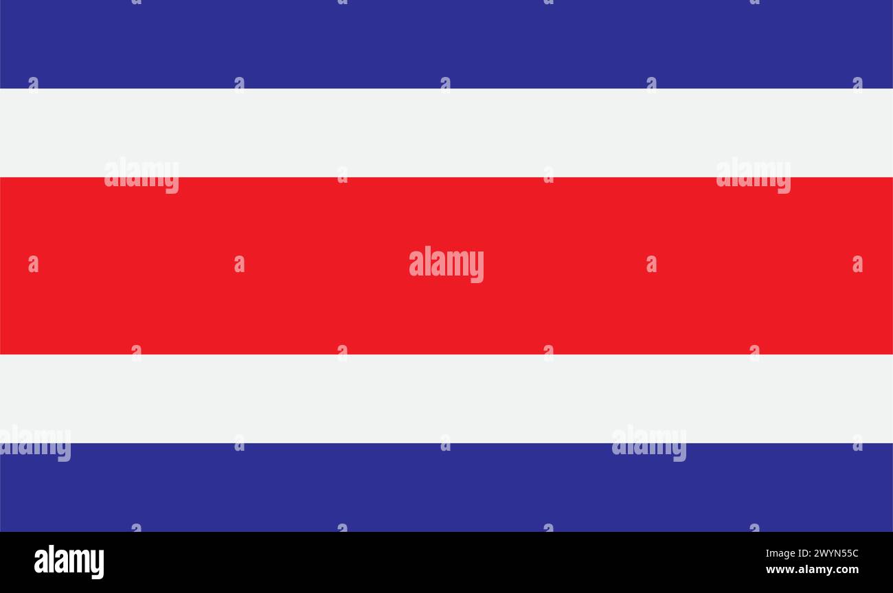 Flat costa rican flag hi-res stock photography and images - Alamy