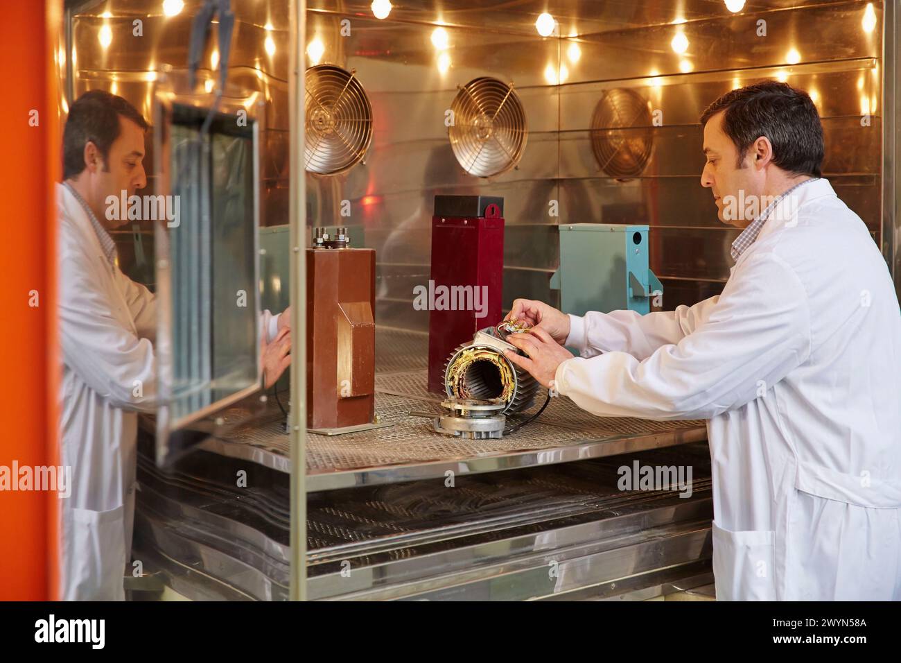 Test climate at high and low temperatures. Climate Chamber. Artificial ...