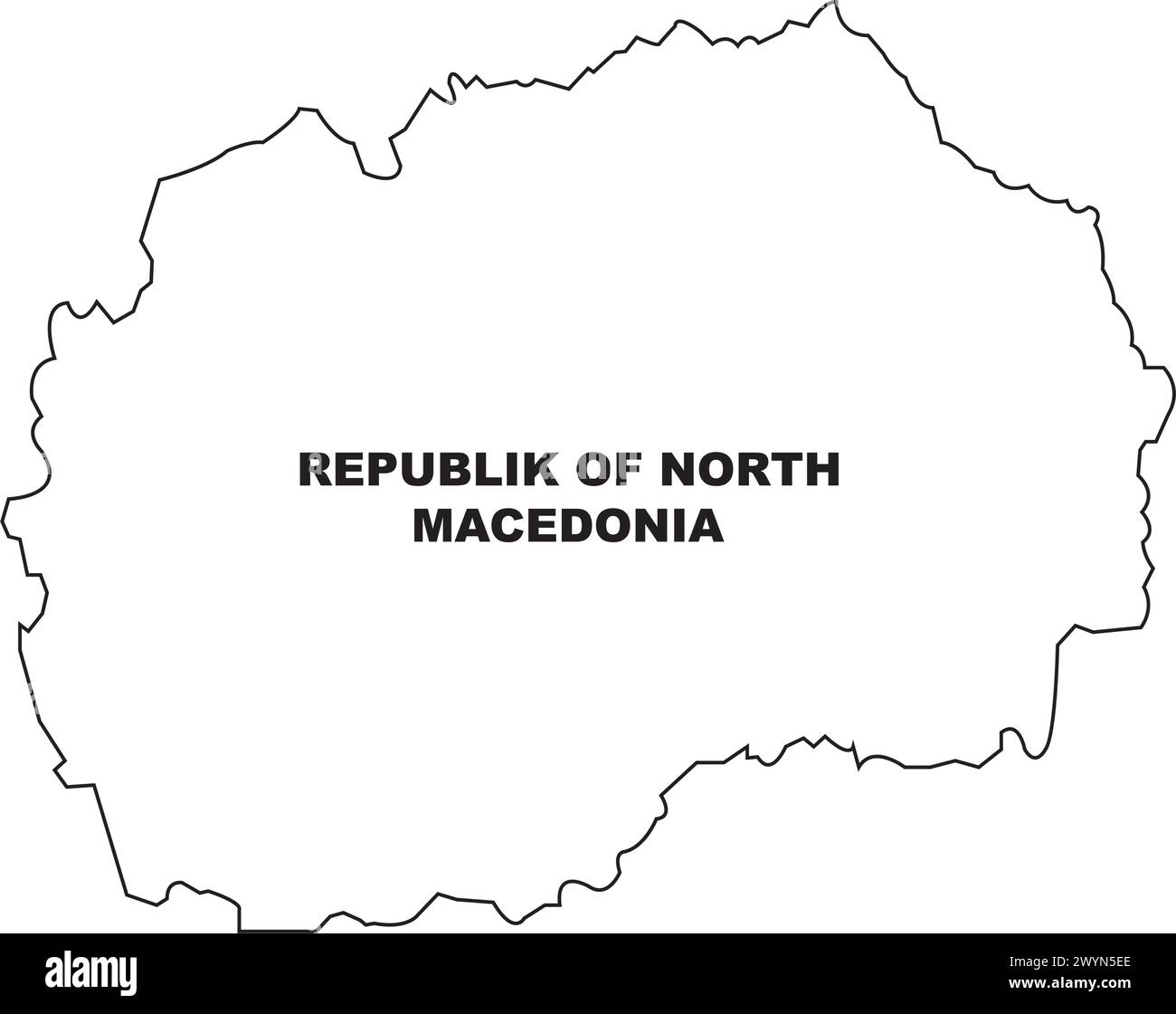 Map of republic of north macedonia icon vector illustraion design Stock ...