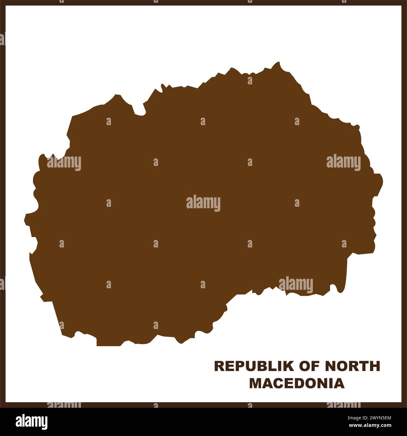Map of republic of north macedonia icon vector illustraion design Stock ...