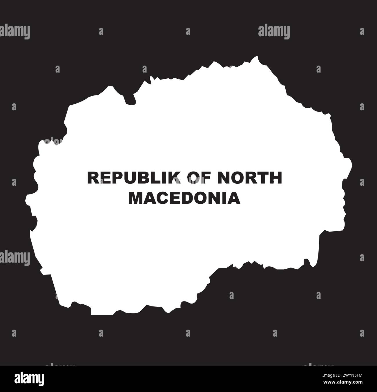 Map of north macedonia atlas Black and White Stock Photos & Images - Alamy