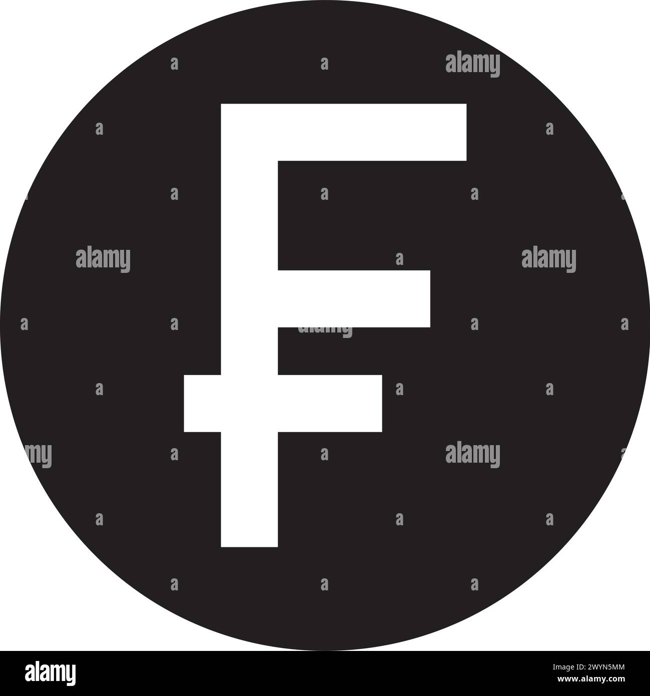 Swiss franc currency icon vector illustration design Stock Vector Image ...