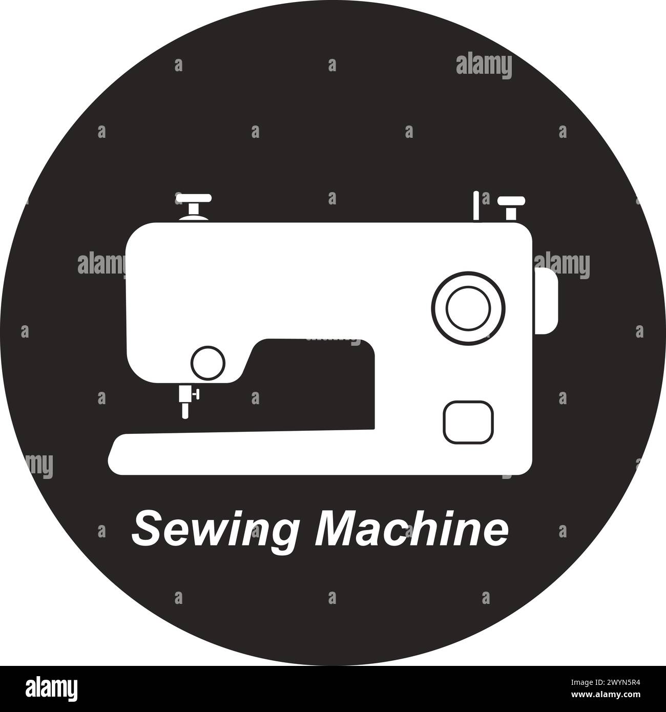 Sewing machine logo vector illustration design Stock Vector Image & Art ...