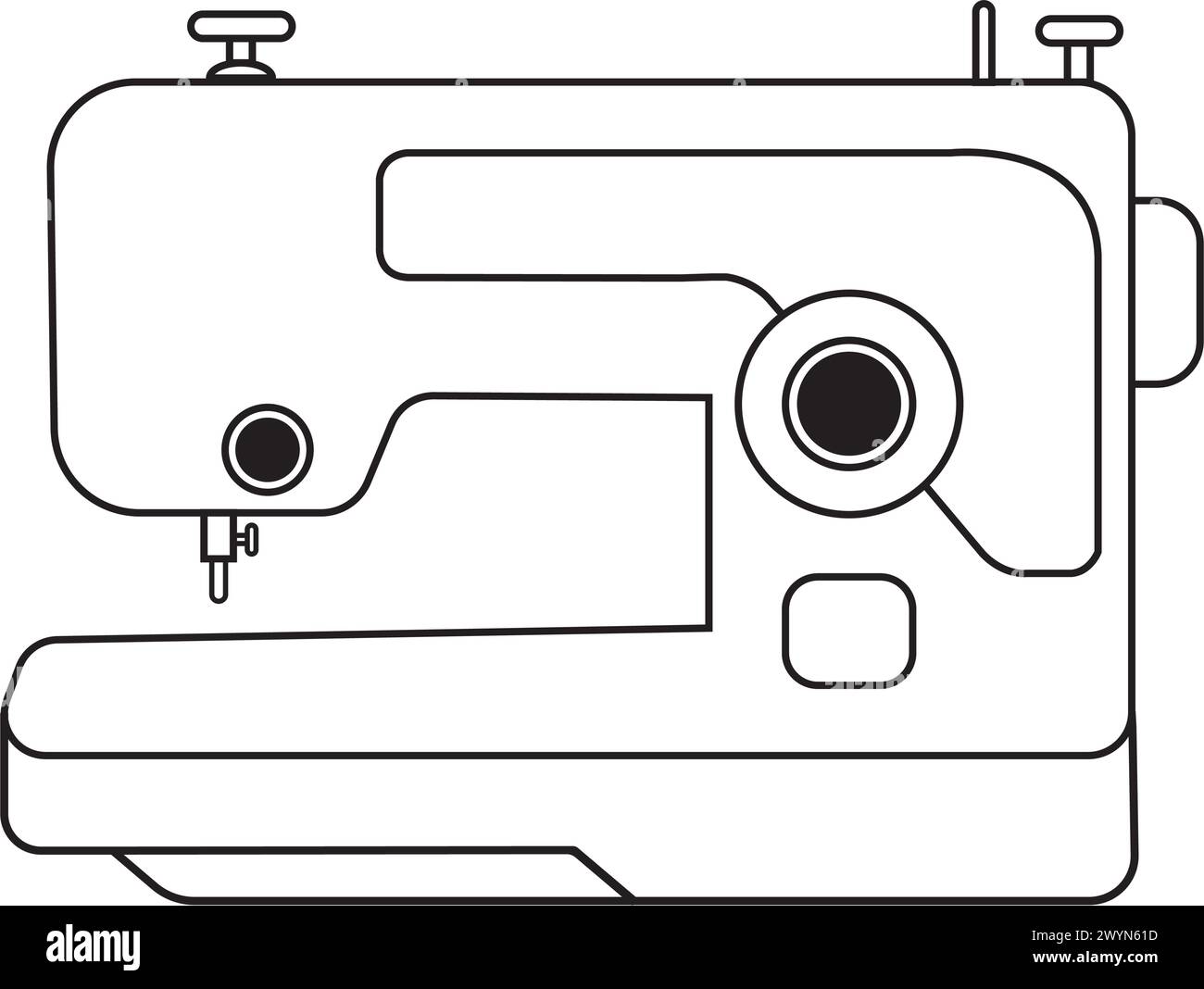 Industrial sewing machines Stock Vector Images - Alamy