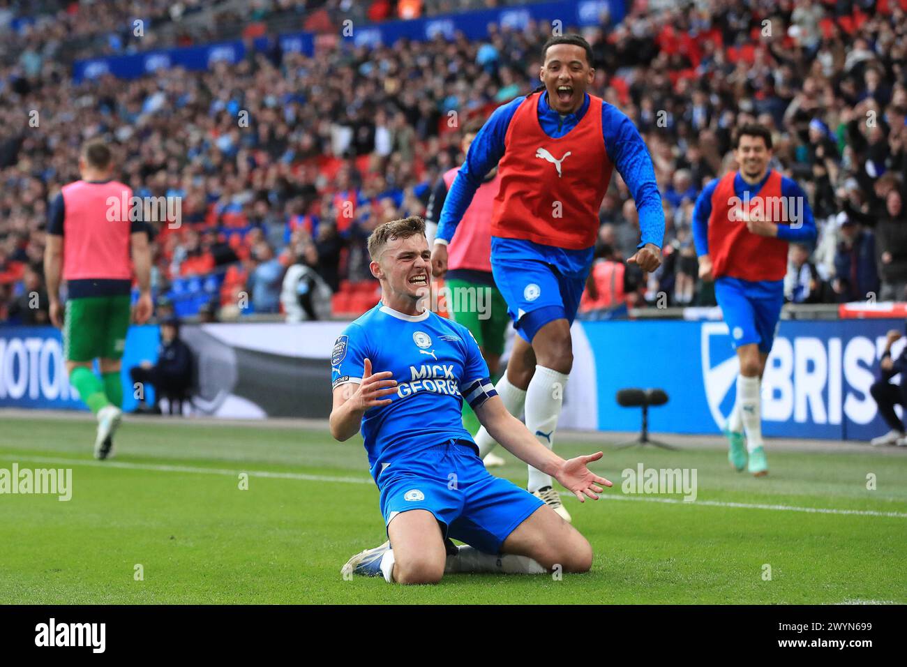 London, UK. 07th Apr, 2024. GOAL: Harrison Burrows of Peterborough ...