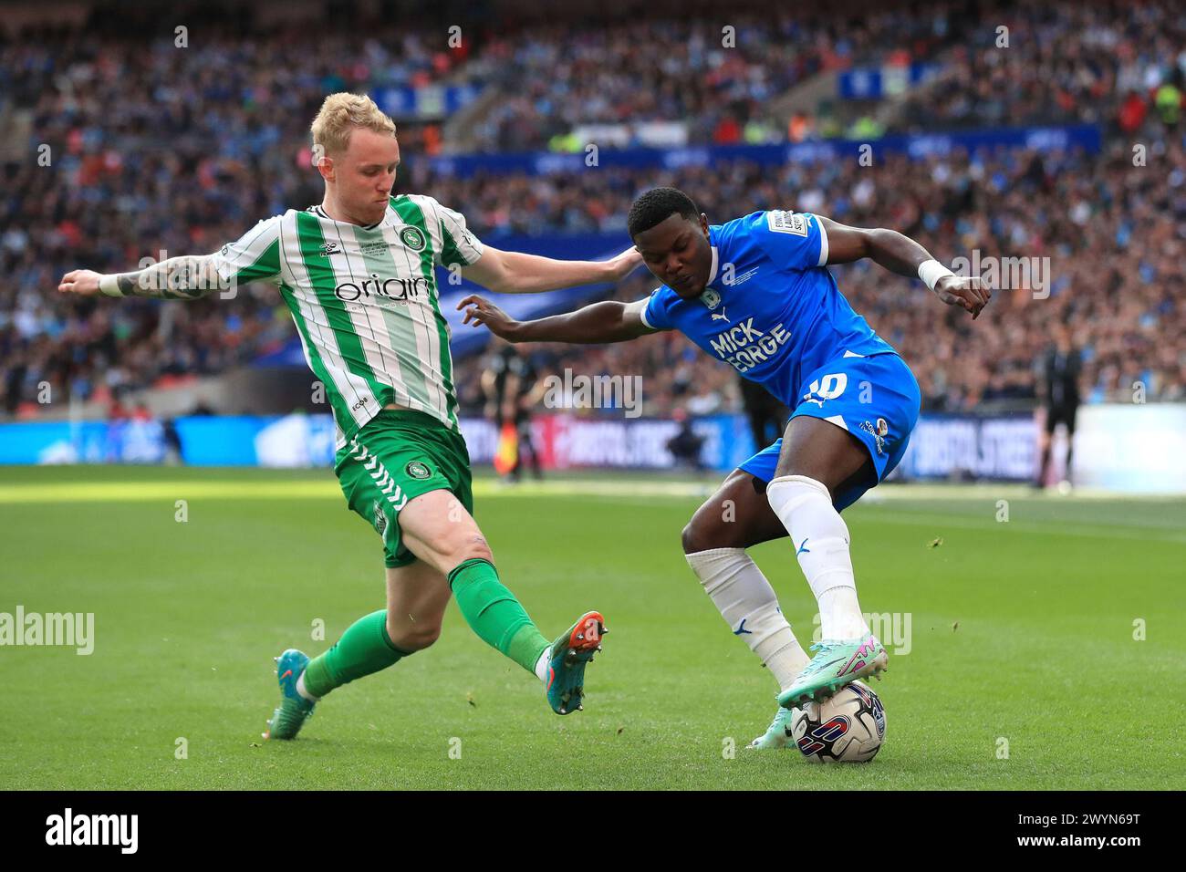 London, UK. 07th Apr, 2024. Ephron Mason-Clark of Peterborough United ...