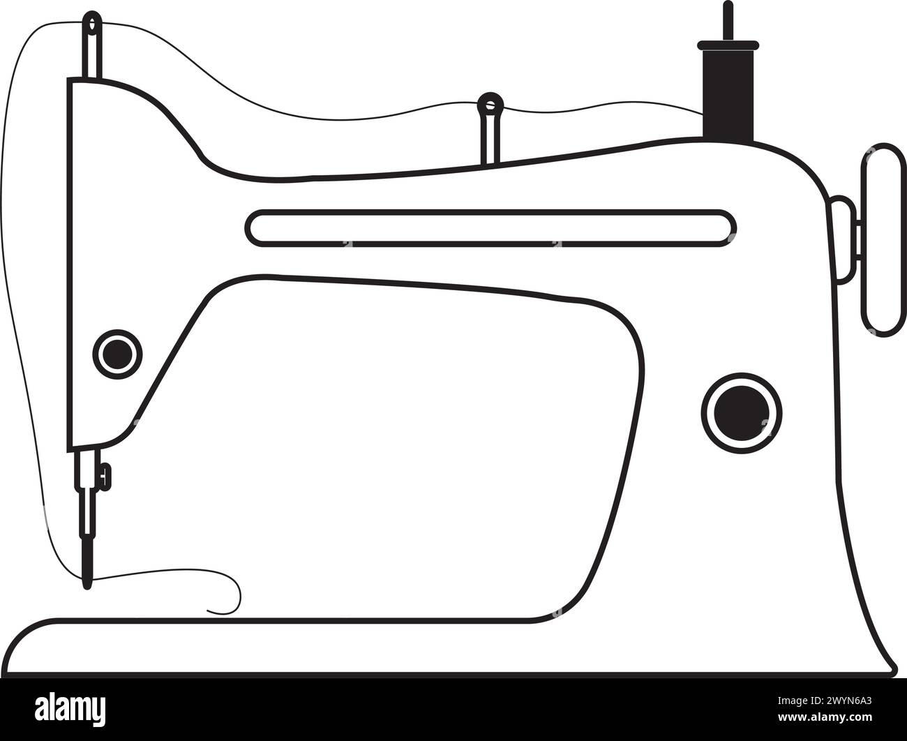 Sewing machine logo vector illustration design Stock Vector Image & Art ...