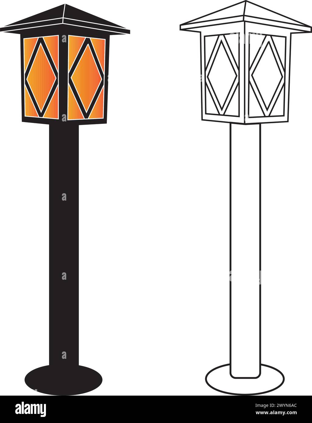 Garden lamp logo vector illustration design Stock Vector Image & Art ...