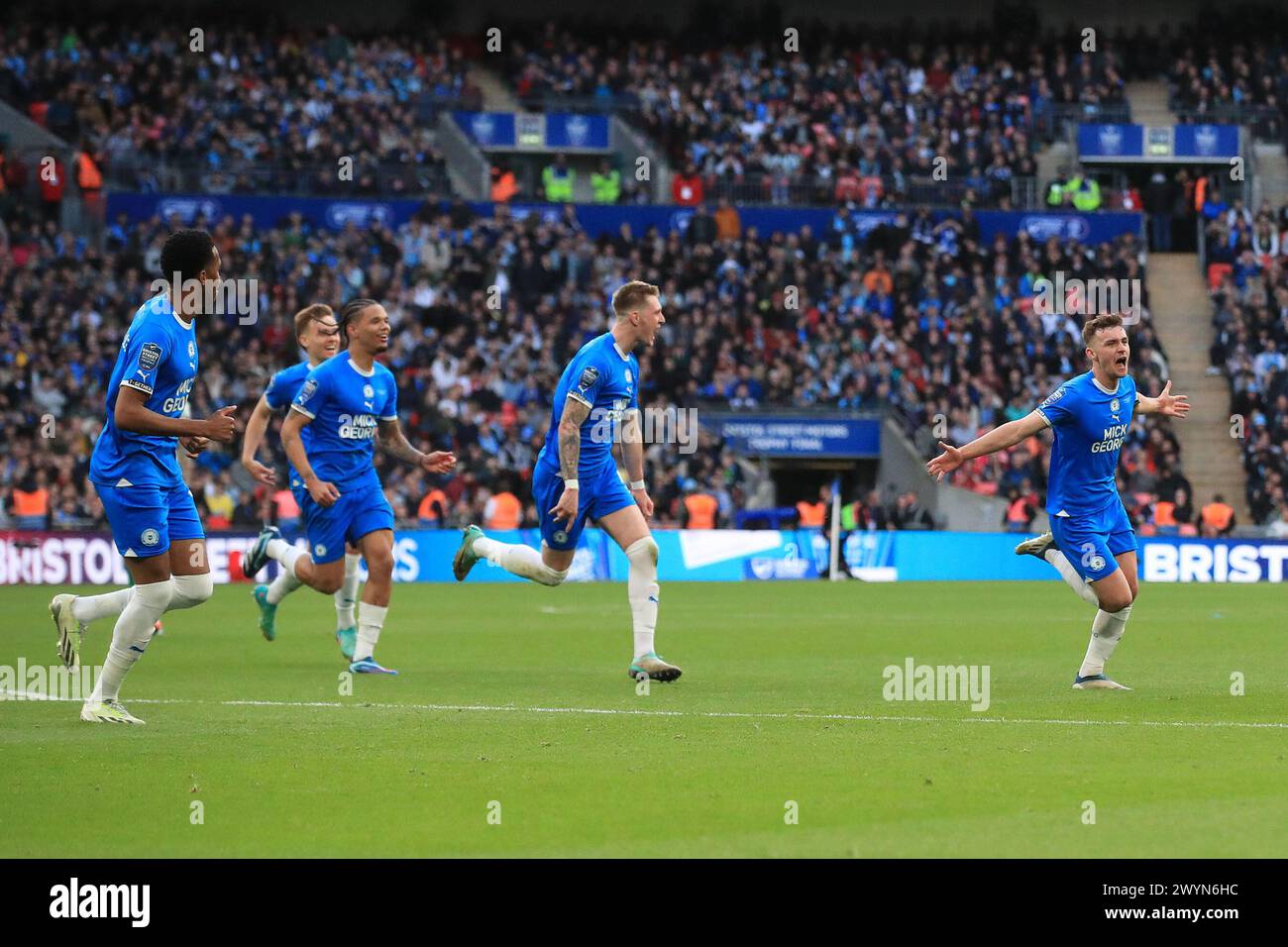 London, UK. 07th Apr, 2024. GOAL: Harrison Burrows of Peterborough ...