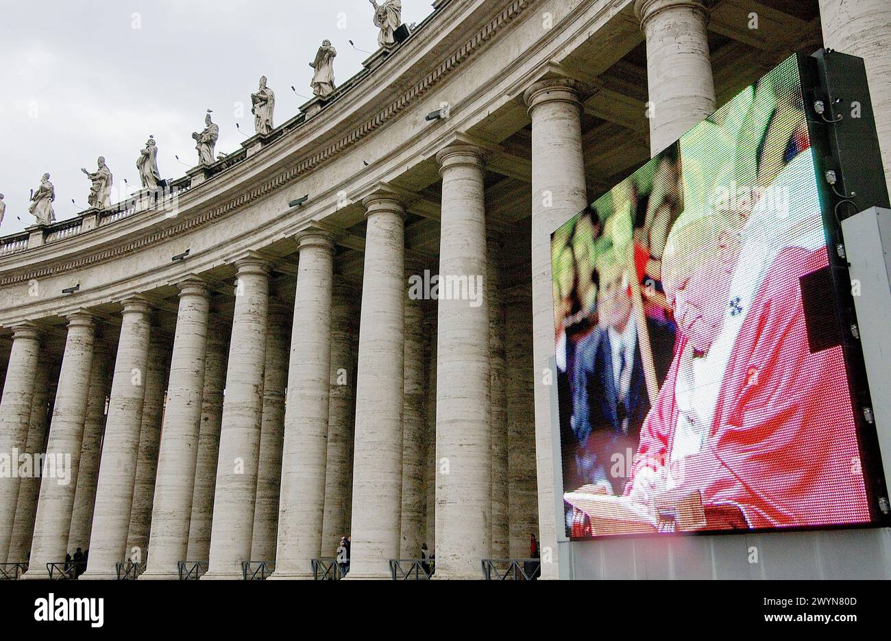 Image of Pope John Paul II at St. Peter´s Square. Vatican City, Rome ...