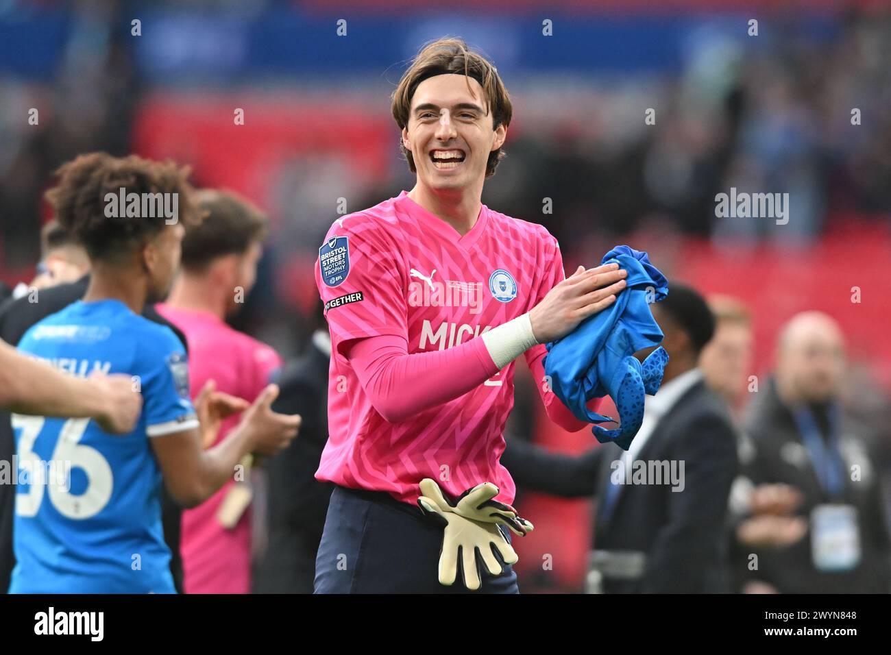 Goalkeeper Nicholas Bilokapic (1 Peterborough United) during the EFL ...