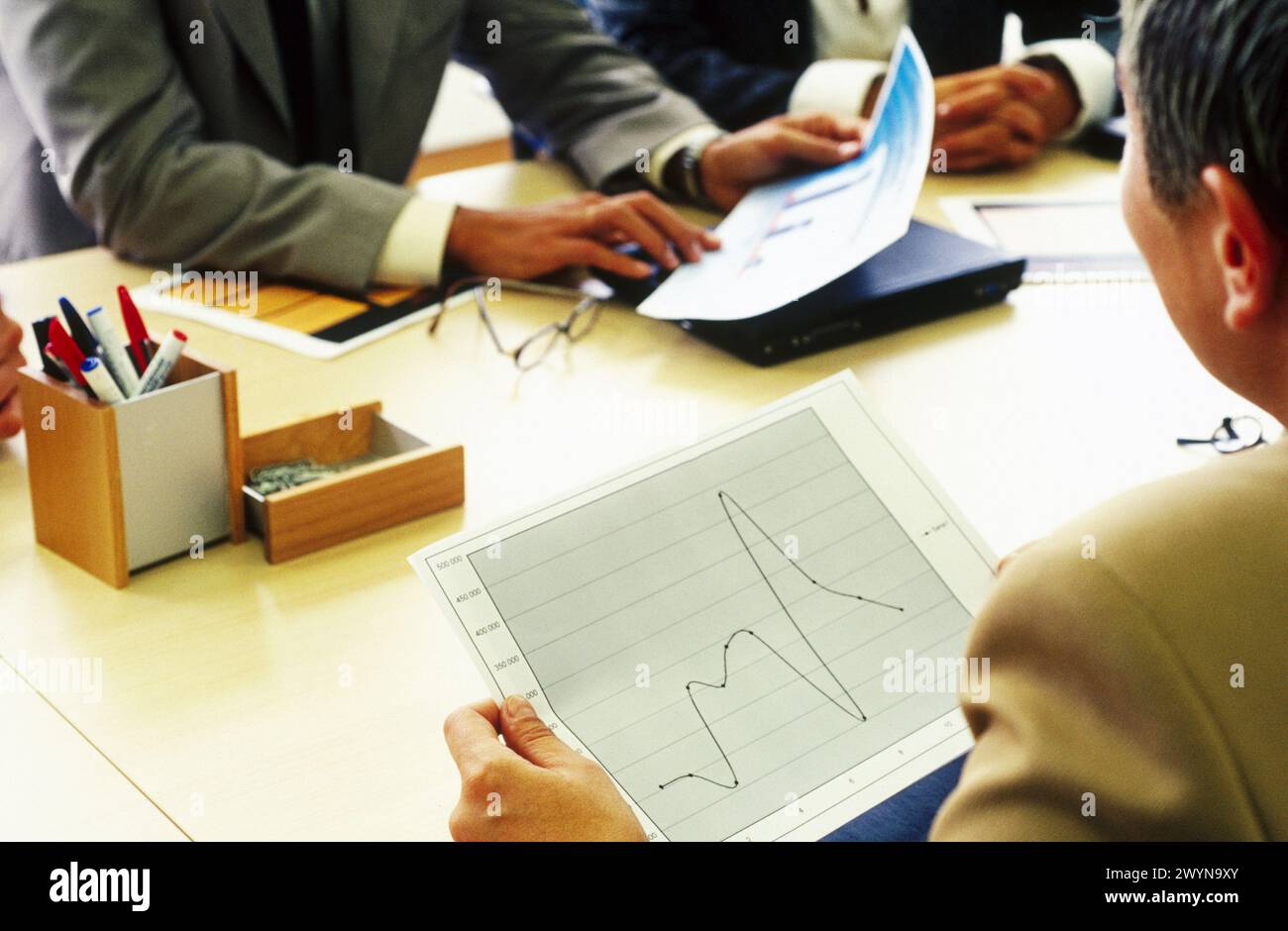 Business people making presentation graphs hi-res stock photography and ...