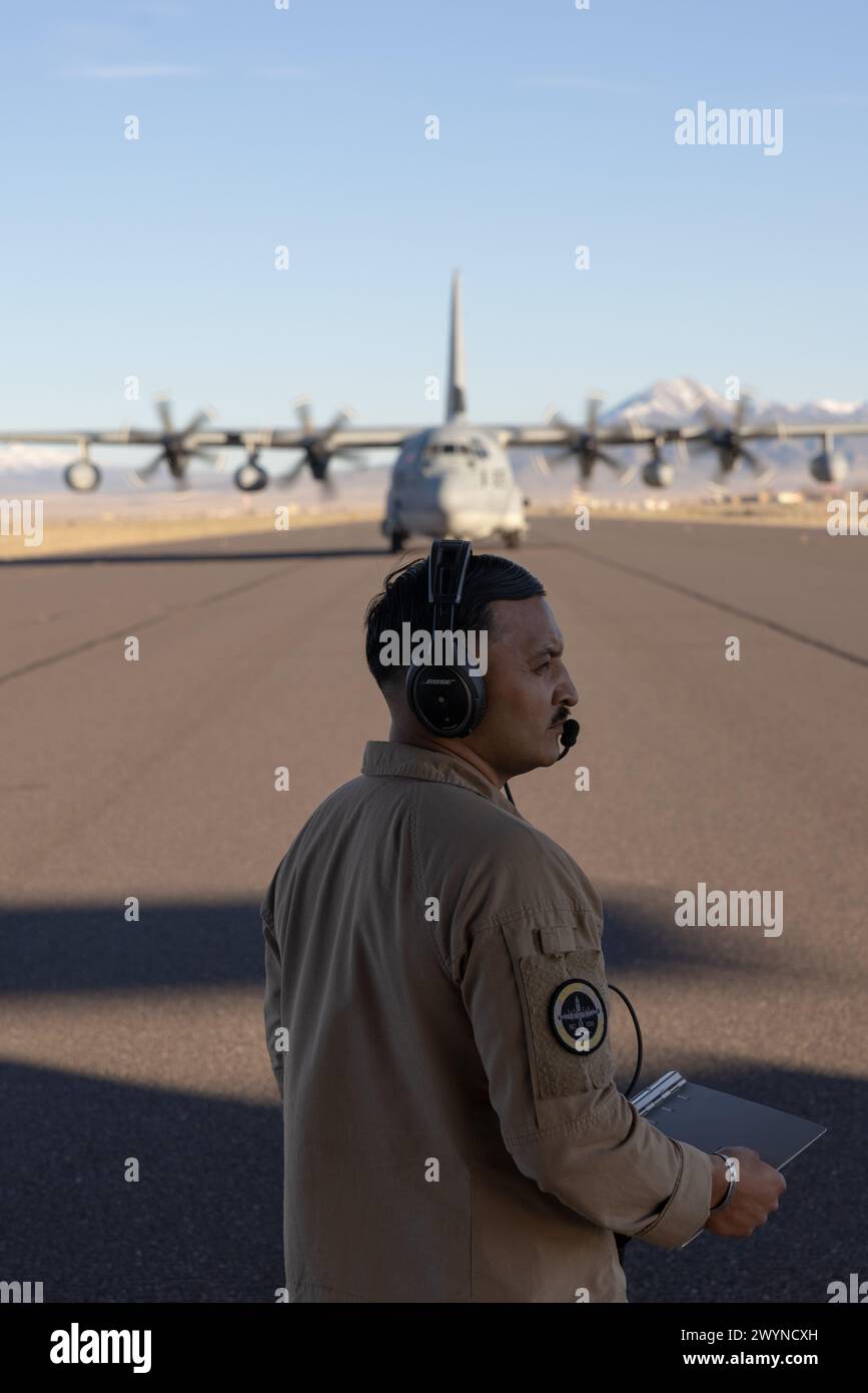 U.S. Marine Corps Gunnery Sgt. Francisco Lopez, a KC-130J Hercules ...