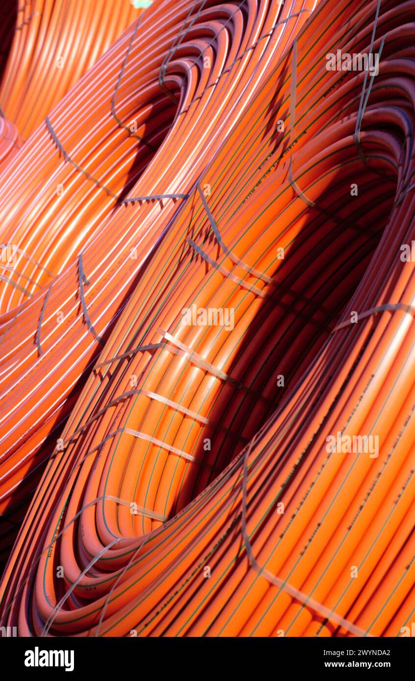 Fiber optics, plastic tubes Stock Photo - Alamy